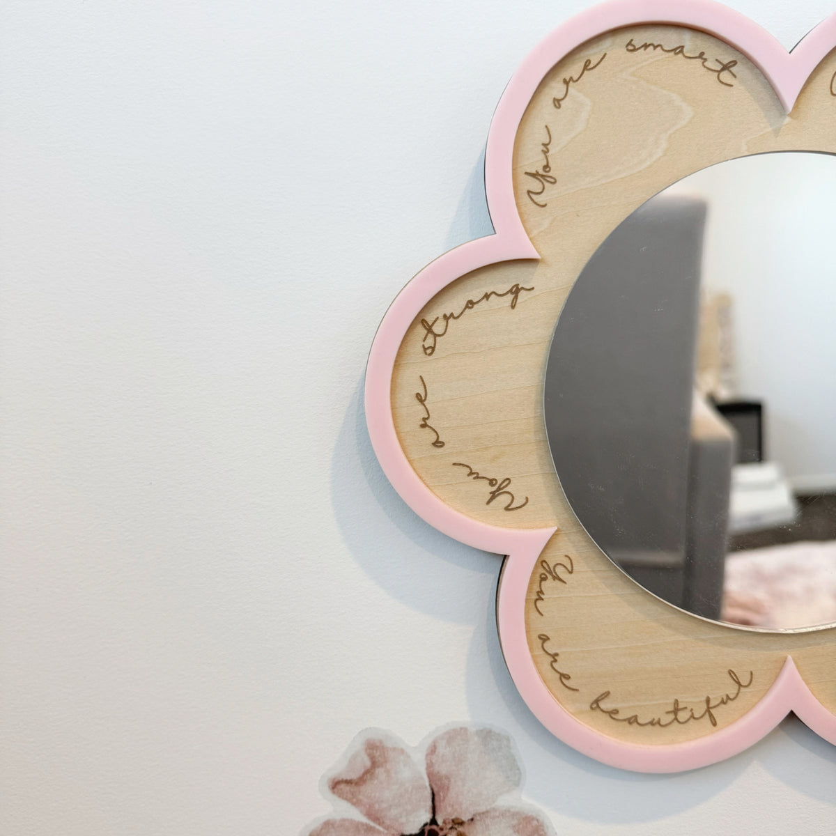 Daisy Affirmation Mirror - optional name personalisation – Maple and Belle